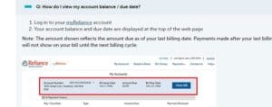 myReliance Billing FAQs